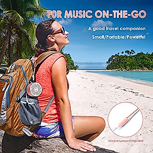 XLEADER Upgraded, Bluetooth Speaker, SoundAngel RGB LED Light Portable Wireless Speaker with Custom Bass Radiator IP67 Waterproof, Mini Speaker for iPhone ipad Shower Girl Women Teen Gifts Rose Gold