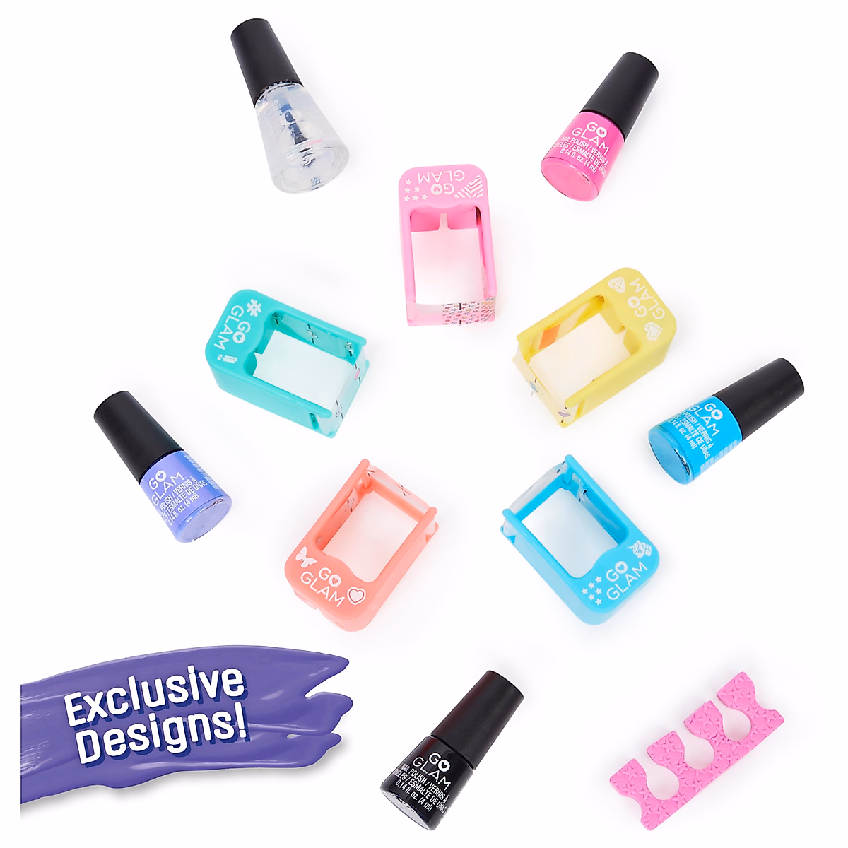 Cool Maker, GO Glam U-nique Metallic Nail Salon with 200 Icons and Designs, 4 Polishes, Stamper & Dryer, Nail Kit for Girls, Amazon Exclusive