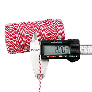 Red White Gift Twine String Holiday Twine 328 Feet Cotton Bakers Twine Crafts Christmas Twine Durable Packing String