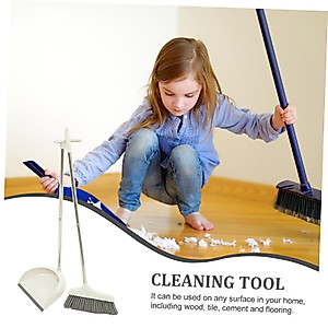Ipetboom 1 Set Metal Broom Set Broom Office Plastic Dustpan Broom Dustpan Broom Dustpan Set Simple Suite Indoor Set Household Broom and dust pan The pet Broom with Dustpan