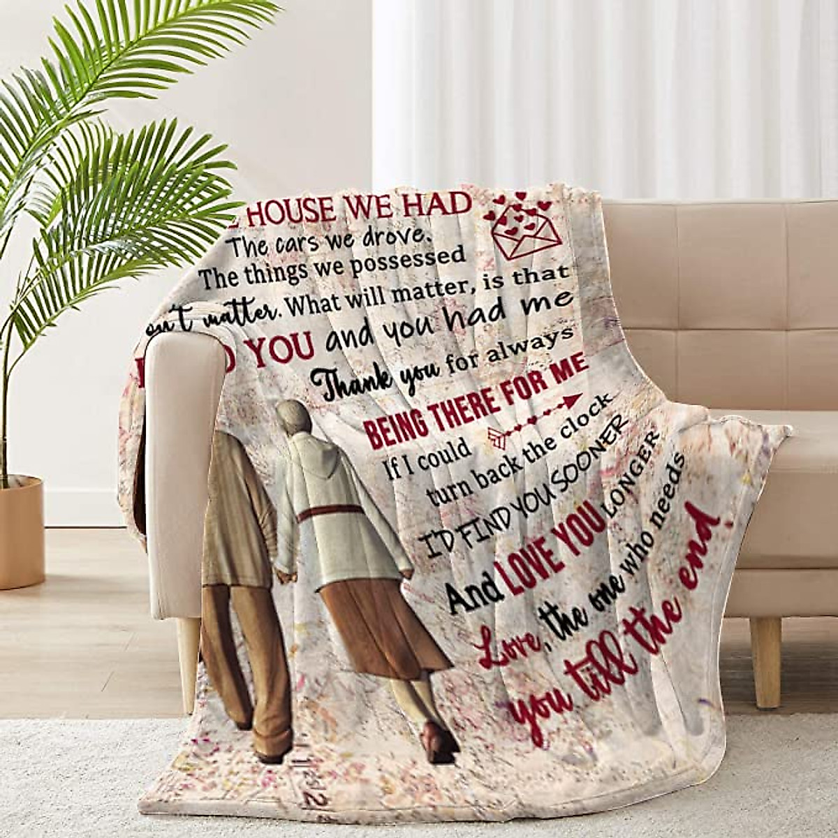 YOYICU to My Wife Blanket from Husband Valentines Day Gifts for Her Throw Blanket Anniversary Birthday Gifrs for My Wife Romantic Gifts for Her 50''x60'' Blanket for Wife
