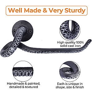 Octopus Toilet Paper & Mug Holder: Dive Into Nautical Elegance with Kraken Decor - Perfect Skull Toilet Upgrade & Dinosaur Taco Enthusiast Treat. Unique Octopus Tentacle Theme