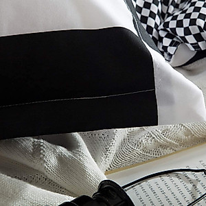 NOKOLULU Farmhouse Buffalo Check Gingham Simple Geometric Square Pattern Bedding Set Modern and Fashionable Plaid Anti Allergy Duvet Cover with Sham Set for Home (Grid, Twin(68"×90"))