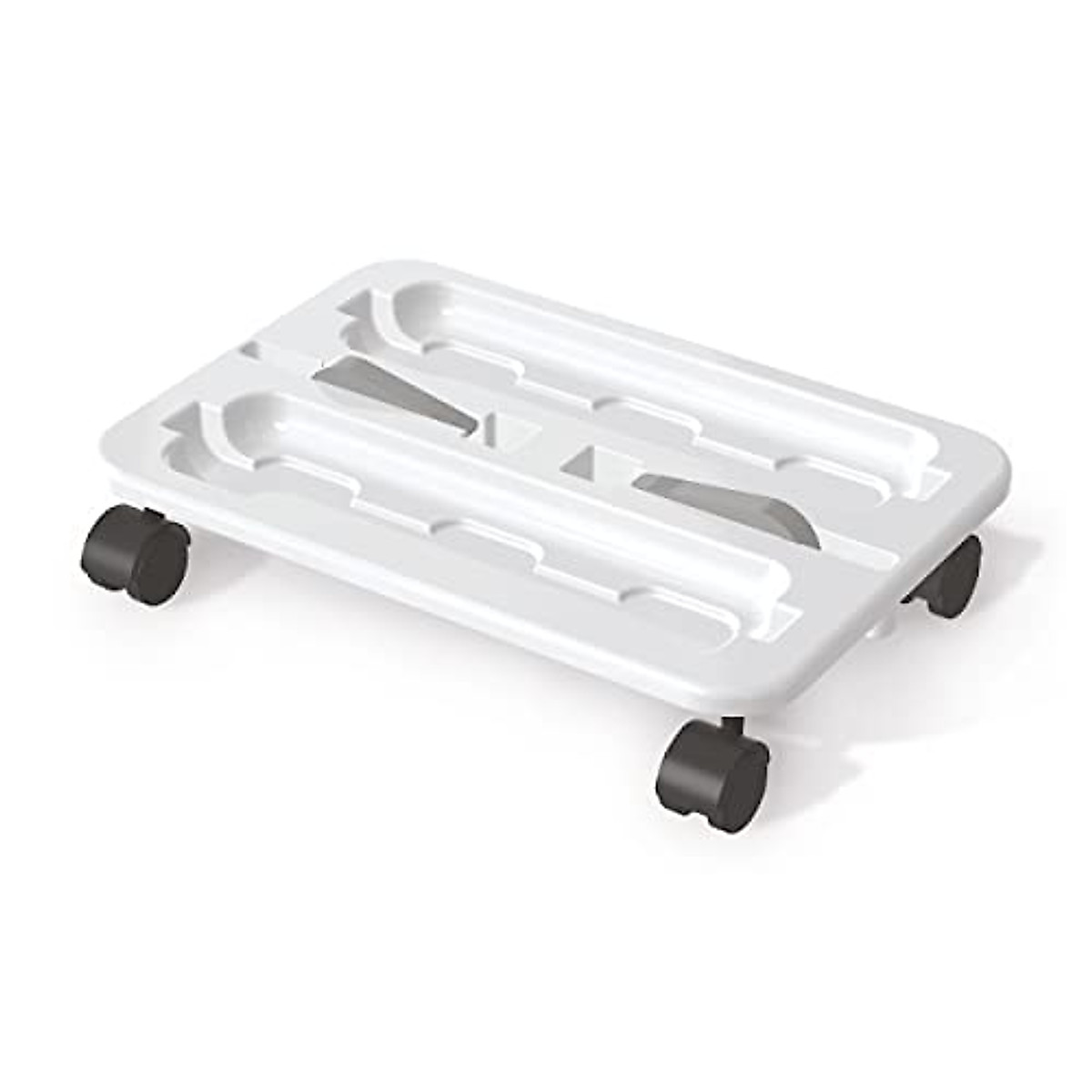Deflecto Stack 'N Go Caddy Wheel Base, Craft Organizer, Compatible with Deflecto Desk Supplies Organizer Caddy, White, 16"W x 3 1/4"H x 11"D (29443CR)
