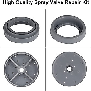 TBER Grey Pre-Rinse Spray Valve Repair Kit for All Commercial Kitchen Sink Sprayer Spray Face Bumper and Screw Repair Part (Grey)