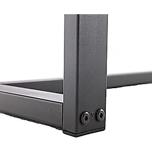 52" Solid Wood Dining Table for 6-8 Person, Sturdy Breakfast Table with Metal Frame, Modern Farmhouse Kitchen Table for Living/Dining Room,Office Desk, Vintage Brown.