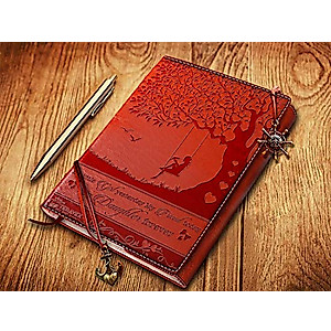 TERAVEX Daughter Gift from Mom or Dad- ''My Little Girl Yesterday My Friend Today My Daughter Forever'' Leather Writing Journal for Women & Teen Girls Christmas Gift Ideas