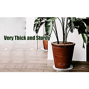 GRESPRI 17 inches White Wave Plant Saucers, 5 Packs Heavy Duty Plastic Plant Trays, Extra Large Tray for Indoor and Outdoor Planter and Bonsai (16 Inches in Base).