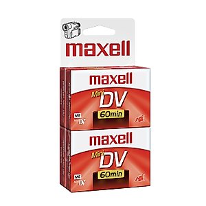 Maxell 298022 60 Minute Digital Mini Video Camcorder Tape - 4 Pack