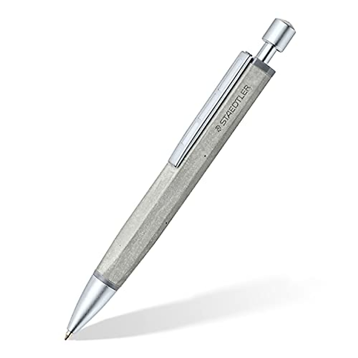 STAEDTLER 441CONB2-9 Concrete Premium Retractable Ballpoint Pen - Medium Line Width, Grey (Pack of 1)