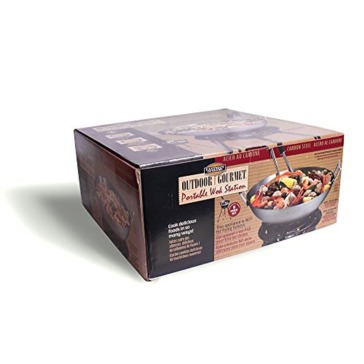 Eastman Outdoors 37212 Outdoor Gourmet 22 Inch Carbon Steel Wok Kit,Black & Steel