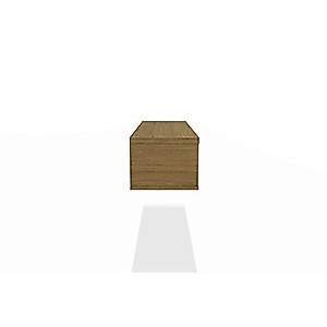 Manhattan Comfort Liberty Mid Century Modern Home Office Floating Desk, 42.28", Cinnamon and Off White