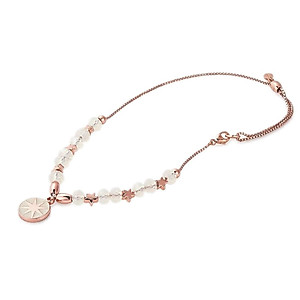 Alex and Ani Adjustable Anklet for Women, Star of Venus Charm, Shiny Rose Gold Finish, 11.5 in