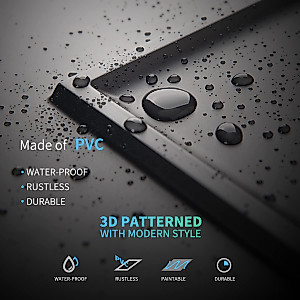 Art3d Decorative Drop Ceiling Tiles 2x2, Glue up Ceiling Panel Square in Black, Pack 12 Tiles