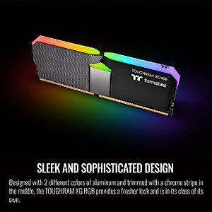 Thermaltake TOUGHRAM XG RGB DDR4 4000MHz 32GB (16GB x 2) 16.8 Million Color RGB Alexa/Razer Chroma/5V Motherboard Syncable RGB Memory R016D416GX2-4000C19A