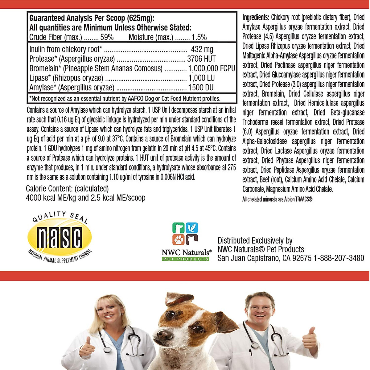 NWC Naturals - Total-Zymes- Digestive Enzymes for Dogs and Cats - Treats 365 Cups of Pet Food