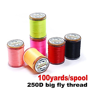 Fly Tying Thread 8 Colors 250D High Tensile 3/0 Tying Thread with Elasticity Fly Tying Materials
