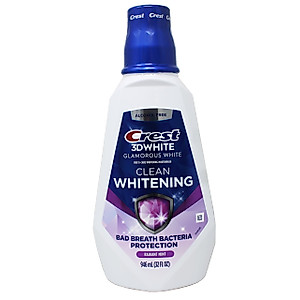 Crest 3D White Glamorous White Mouthwash, Alcohol Free Multi-Care Whitening Mouthwash, Arctic Mint, 32 fl oz (946 mL) - Pack of 3