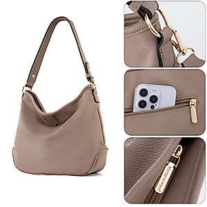 Montana West Soft Hobo Bags for Women Purses and Handbags Top Handle Shoulder Bags with Adjustable Guitar Strap MWC-085BKH