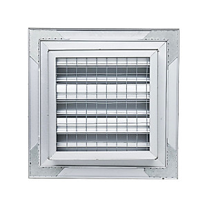 Fits 6x6 Wall Opening Anodized Aluminum Exterior Wall Vent by Handua | Gable Shed for Crawlspace, Outdoor, Doors, Attic | Weatherproof, Rain&Rust Proof, Water Resistant Grille Overall: 8"W X 8"H