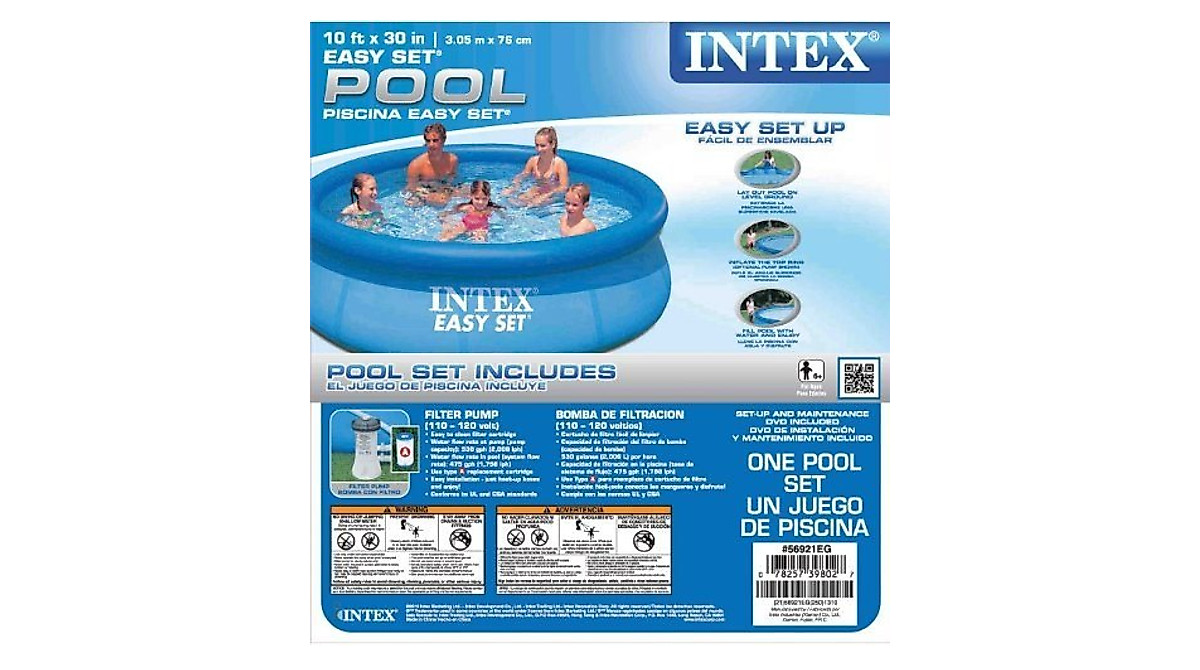 Intex 10-Feet Easy Set Pool - Quick Setup & Durable Design