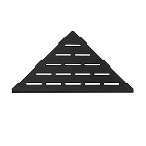 Neodrain 10 in Matte Black Corner Wall Shelf Set of 2, Floating Corner Shelves for Wall, 304 Stainless Steel Wall Storage Shelves for Bathroom, No Drilling