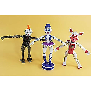 LUNK 5 Pcs Action Figures Toys Dolls Five Night Game Articulated Movable Action Figures Toys Dolls Collectible Figure Xmas Gifts Cake Toppers 5.5 inch