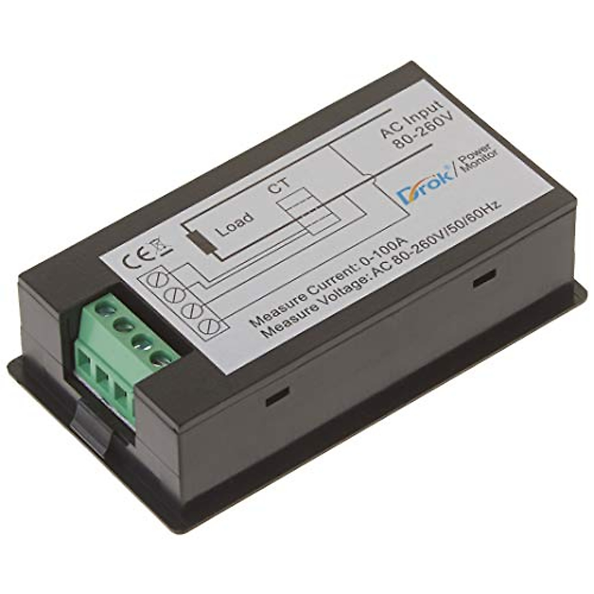DROK 200123 Digital Multimeter AC 80-260V 100A Voltage Amperage Power Energy Meter AC Volt Amp Tester Voltmeter Ammeter Watt Meter