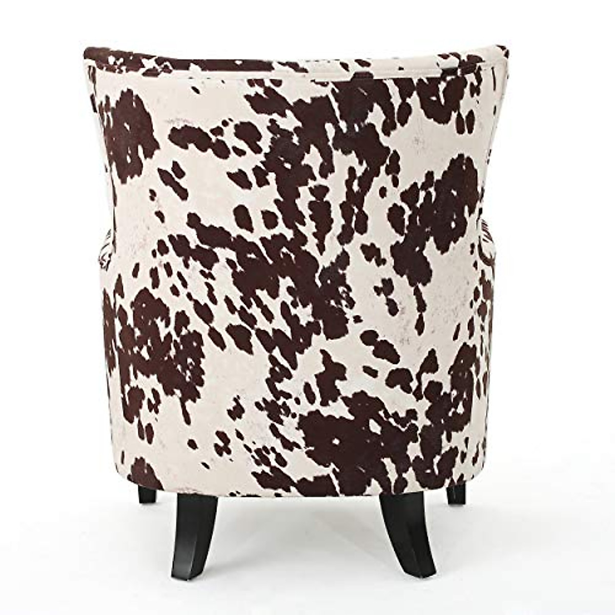 Christopher Knight Home Arabella Classic Velvet Club Chair, Milk Cow / Dark Brown