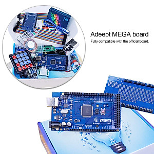 Gewbot Ultimate Starter Kit Compatible with Arduino IDE, Mega2560, ADXL345, LCD1602, Stepper Motor, STEAM Programming Learning Kit with PDF Manual