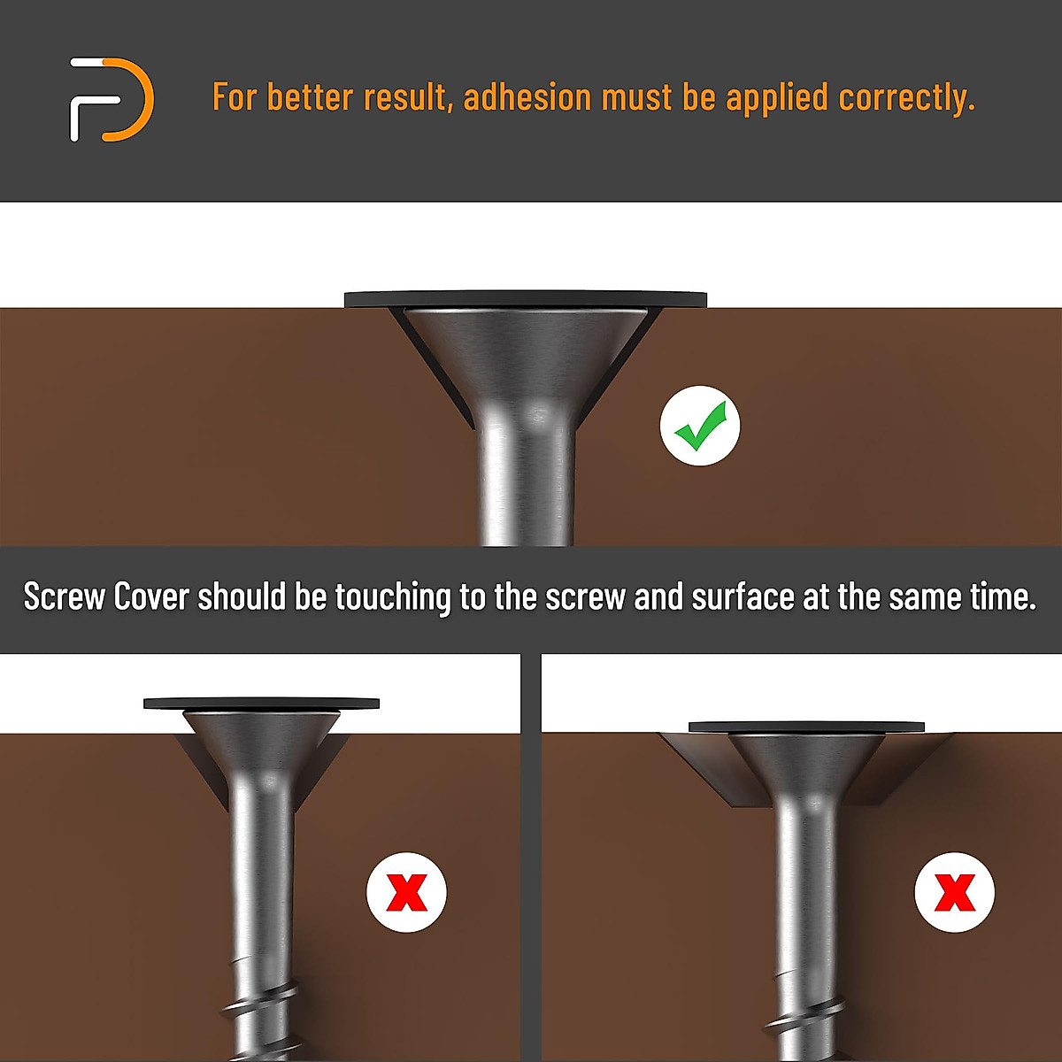 Furndiy 7/8" - 21mm 36 Pcs White Self-Adhesive Screw Cover Caps - Screw Hiding - Screw Hole Cover Caps - Nail Cover - Screw Hole Stickers - Based in USA