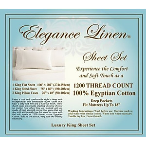 Elegance Linen 1200 Thread Count Egyptian Quality Luxury Super Soft Wrinkle Free 4-Piece Sheet Set , Deep Pocket - California King Burgundy