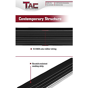 TAC Running Boards Fit 2011-2019 Ford Explorer SUV Aluminum Black Side Steps Nerf Bars Step Rails Truck Pickup Rock Panel Off Road Exterior Accessories (2 Pieces Running Boards)