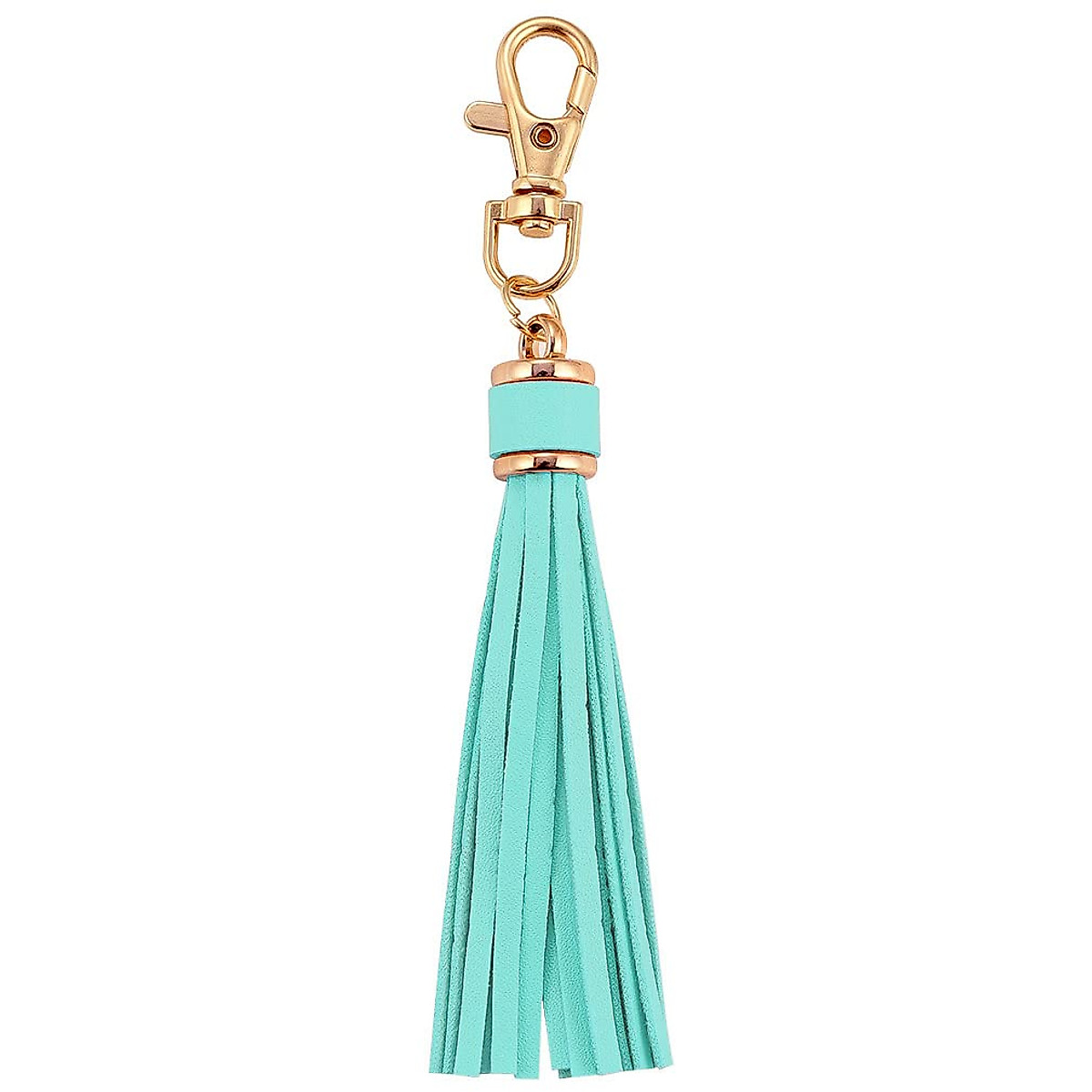 MSCFTFB 10pcs Tassel Purse Charm,Leather Keychain,Key Chain for Car Keyring Purse Accessory Bag Charm Gift for Mom(Turquoise)