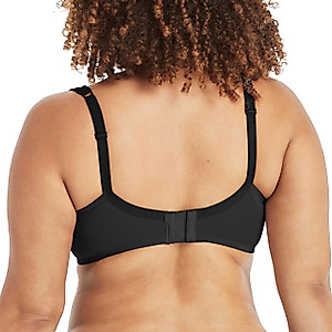 PLAYTEX Womens Secrets Full-coverage Wireless T-shirt For Full Figures, Us4824 Balconette Bra, Black, 38DDD US