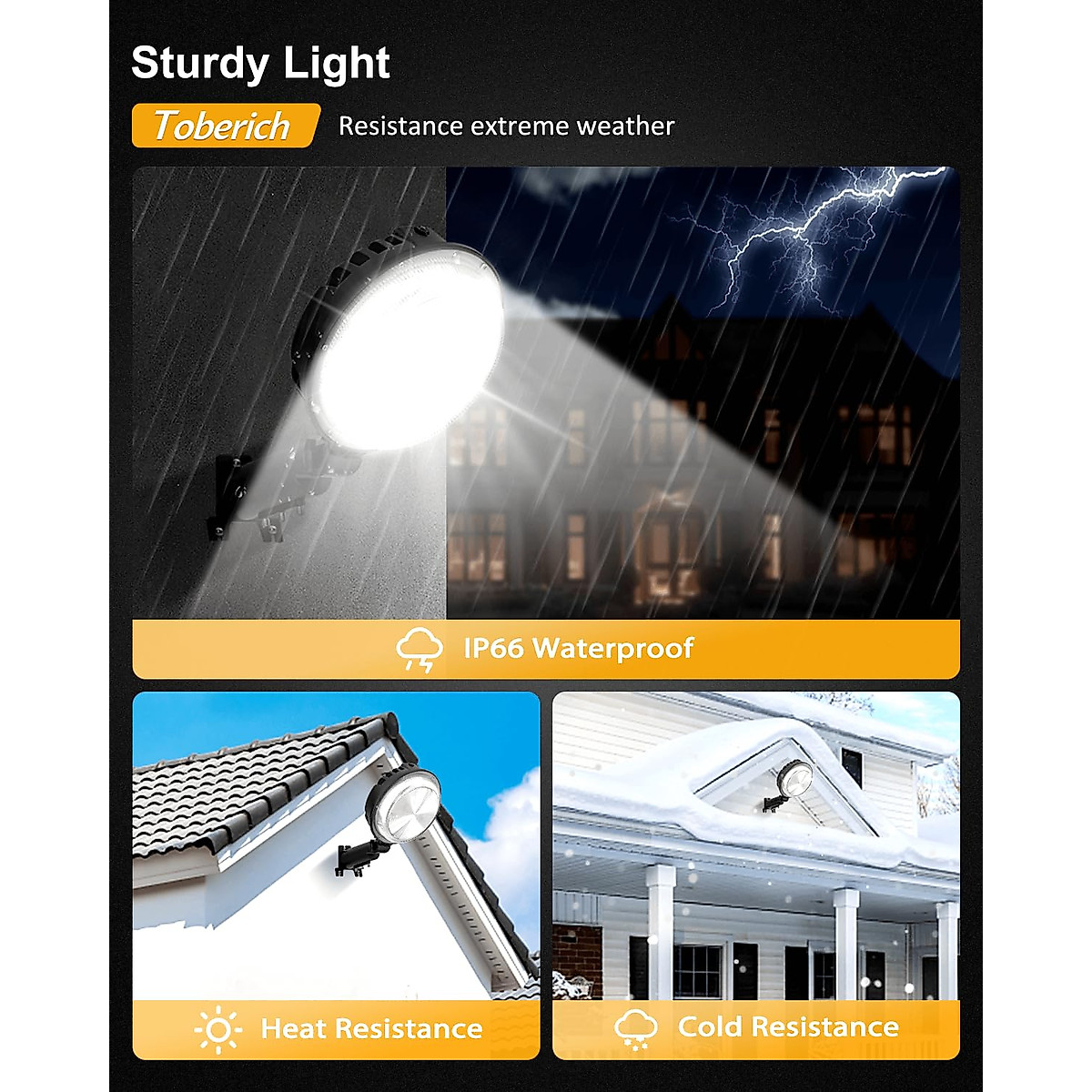 toberich LED Barn Light, 150W 20000LM Yard Area Lights Dusk to Dawn Outdoor Lighting with Photocell 6500K Adjustable Angle Daylight IP66 Waterproof Street Lights for Security/Farmhouse/Garage