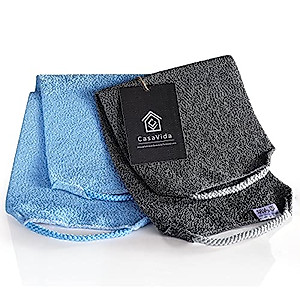 Back Scrubber for Shower Nylon Extended Length Bath Towel Shower Back Washer Exfoliating Washcloth Rear Scrub Japanese Stretchable Pull Strap Wash Cloth Exfoliating Scrub Washcloth 2 Pack by CasaVida