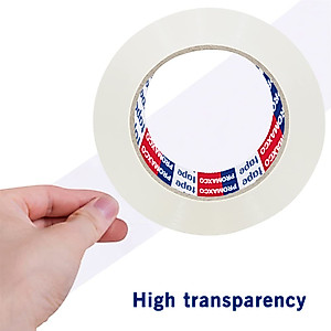 PROMAXCO Heavy Duty Packing Tape 6 Rolls, Total 390Y, Clear, 2.8 mil, 1.88 inch x 65 Yards, Ultra Strong, Refill for Packaging and Shipping