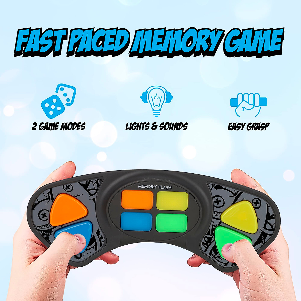 Point Games Handheld Memory Game, Kids Electronic Games, Sequence Fun for Kids with Lights & Sounds, Brain Challenge for Boys & Girls Ages 8+