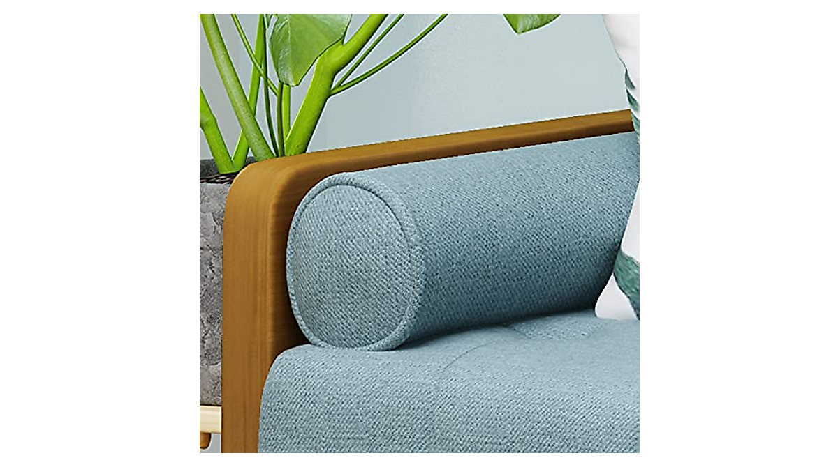 Aidan Mid Century Modern Tufted Fabric Sofa in Blue | Christopher ...