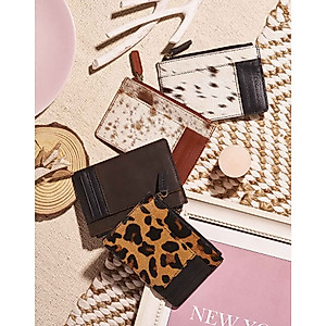 Myra Bag Broadway Women's Wallet - Black and White Cowhide Hairon and Leather Wallets for Women, Credit Card Holder for Women, Small Wallet for Women, Compact Wallet for Woman