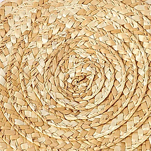 Smala Wheat Straw Woven Storage Basket Storage Basket Innovative Basket Rustic Natural Brown Finish Storage Decorative Basket(Medium )