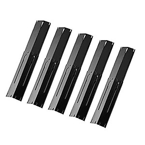 Outspark Universal Heat Plate Shield,Heat Tent,Flavorizer Bar,Burner Cover,Flame Tamer Replacement Parts for Gas Grill,Adjustable Extends from 11.75" up to 21",5 Pack,Porcelain Steel