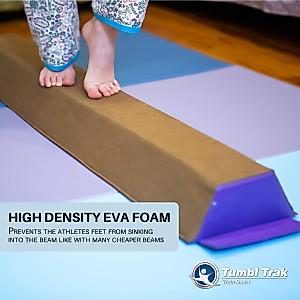 Tumbl Trak 4ft Sectional Gymnastics Training Floor Balance Beam, colors may vary