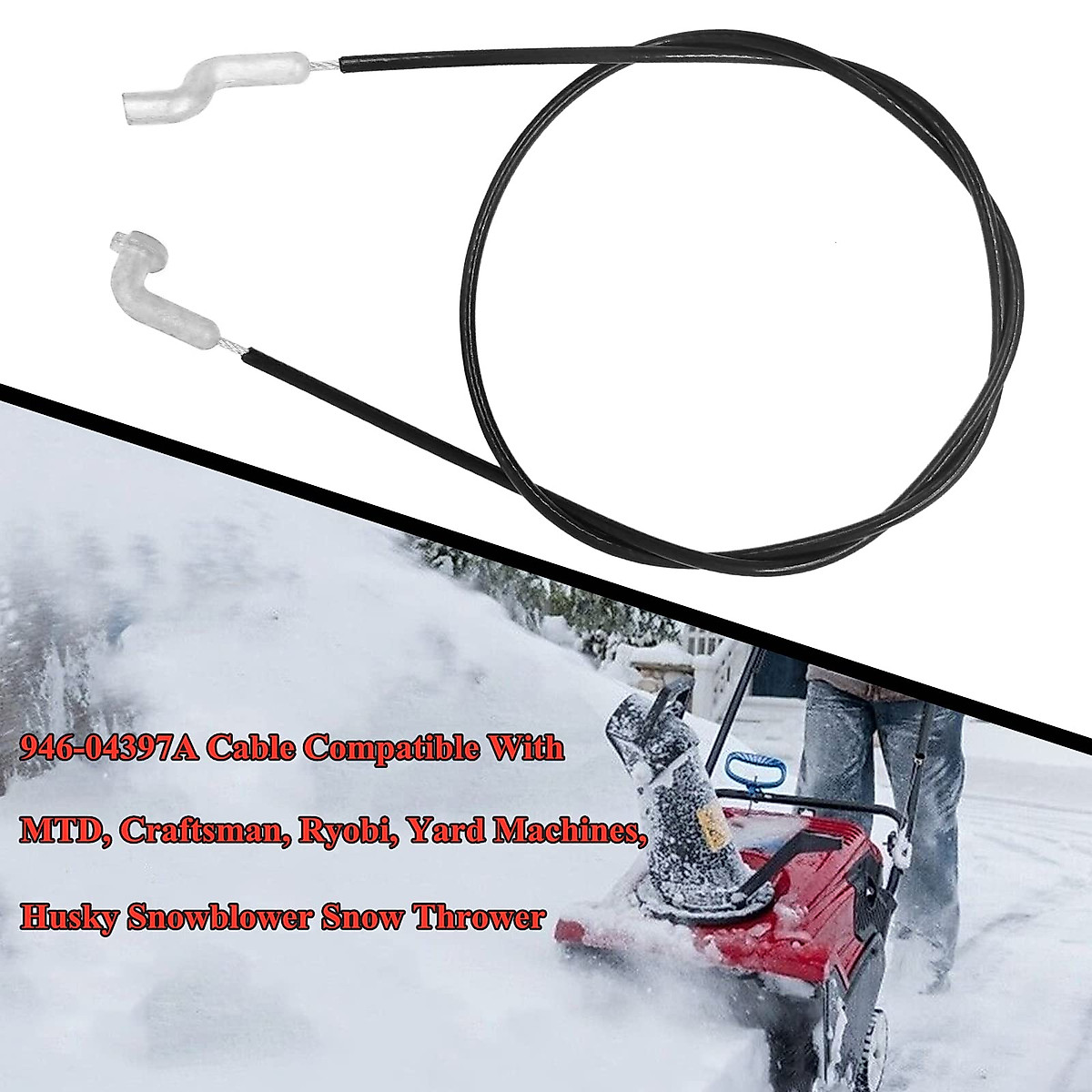 Wanotine 946-04397A Speed Selector Cable for MTD Craftsman Yard Machines Husky Snowblower 746-04397 746-04397A