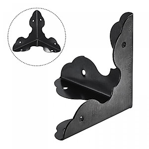 uxcell 33x33x33mm Metal Box Corner Protectors Edge Guard Black 12pcs