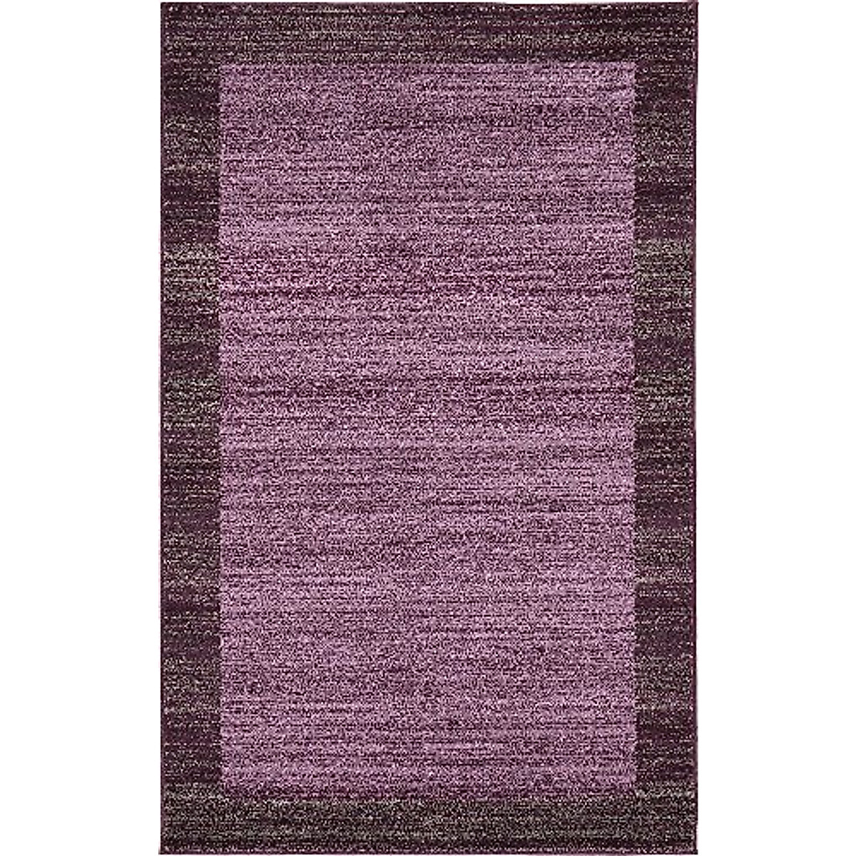 Unique Loom Del Mar Collection Area Rug-Transitional Inspired with Modern Contemporary Design, 3' 3 x 5' 3 Rectangular, Violet/Ivory