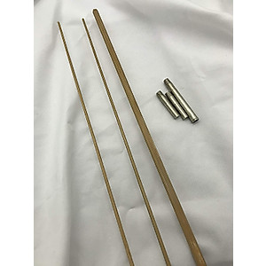 Zhu Bamboo Fly Rod Blank 2 Piece 2 Tips with NS ferrules (7'0'' #4), Silver