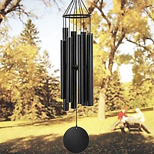 ASTARIN Large Wind Chimes for Outside(38 inch), Sympathy Wind Chimes Outdoor Clearance with 8 Aluminum Tuned Black Tubes, Memorial Wind Chimes Gift Decoration for Home, Garden,Patio,Backyard.