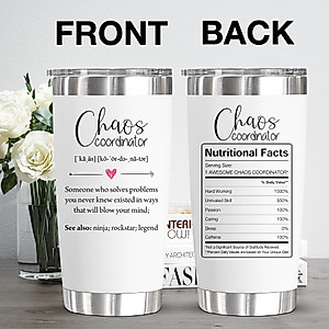 Gifts for Coworkers, Coworker Gifts for Women, Christmas Gifts for Boss, Teacher, Work Bestie, Coworker Leaving Gifts, Retirement Gifts for Women, 20 Oz Stainless Steel Tumbler